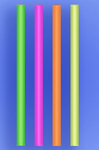 Pack of 150 NEON Giant 12" Drinking/Smoothie Straw, Perfect for Tall Cups and Tumblers