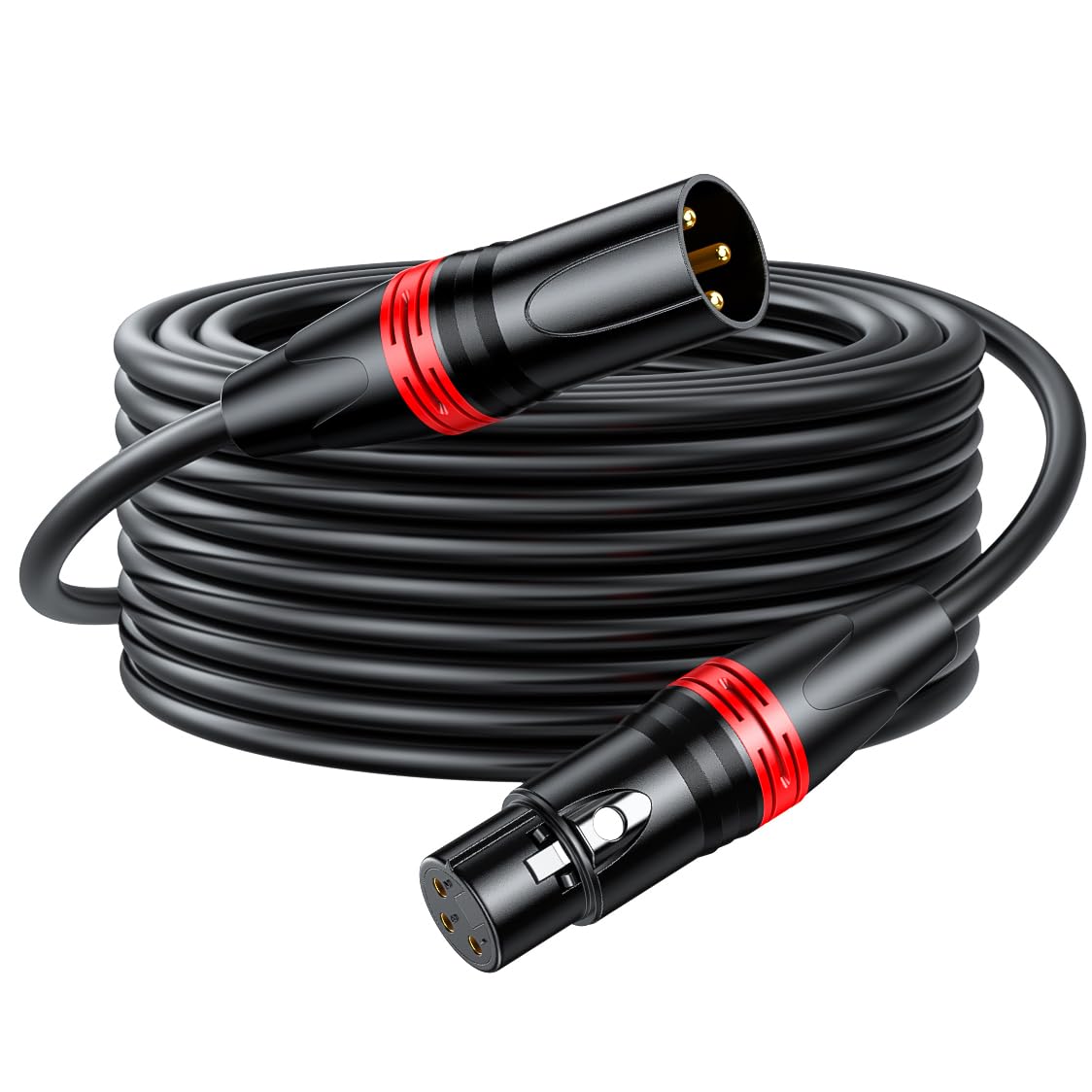 Rxonof XLR Cables 10 ft-2 Pack, XLR Cable XLR Male to Female Microphone Cable Compatible with Microphones, Mixer, Speaker Systems and More