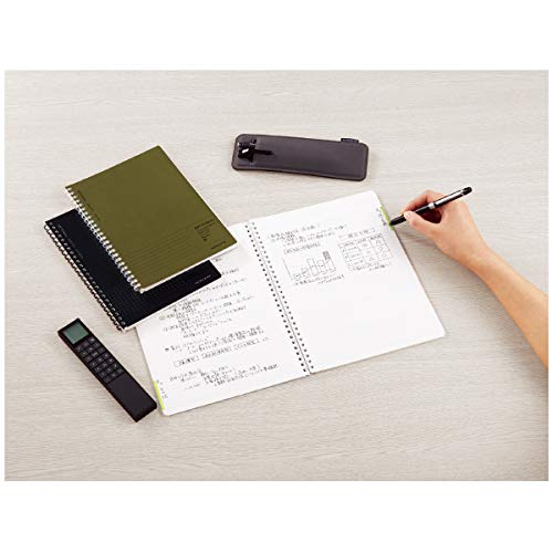 KOKUYO Soft Ring Notebook Biz - B5-40 sheets - 5 mm Grid - Black (Pack of 2)