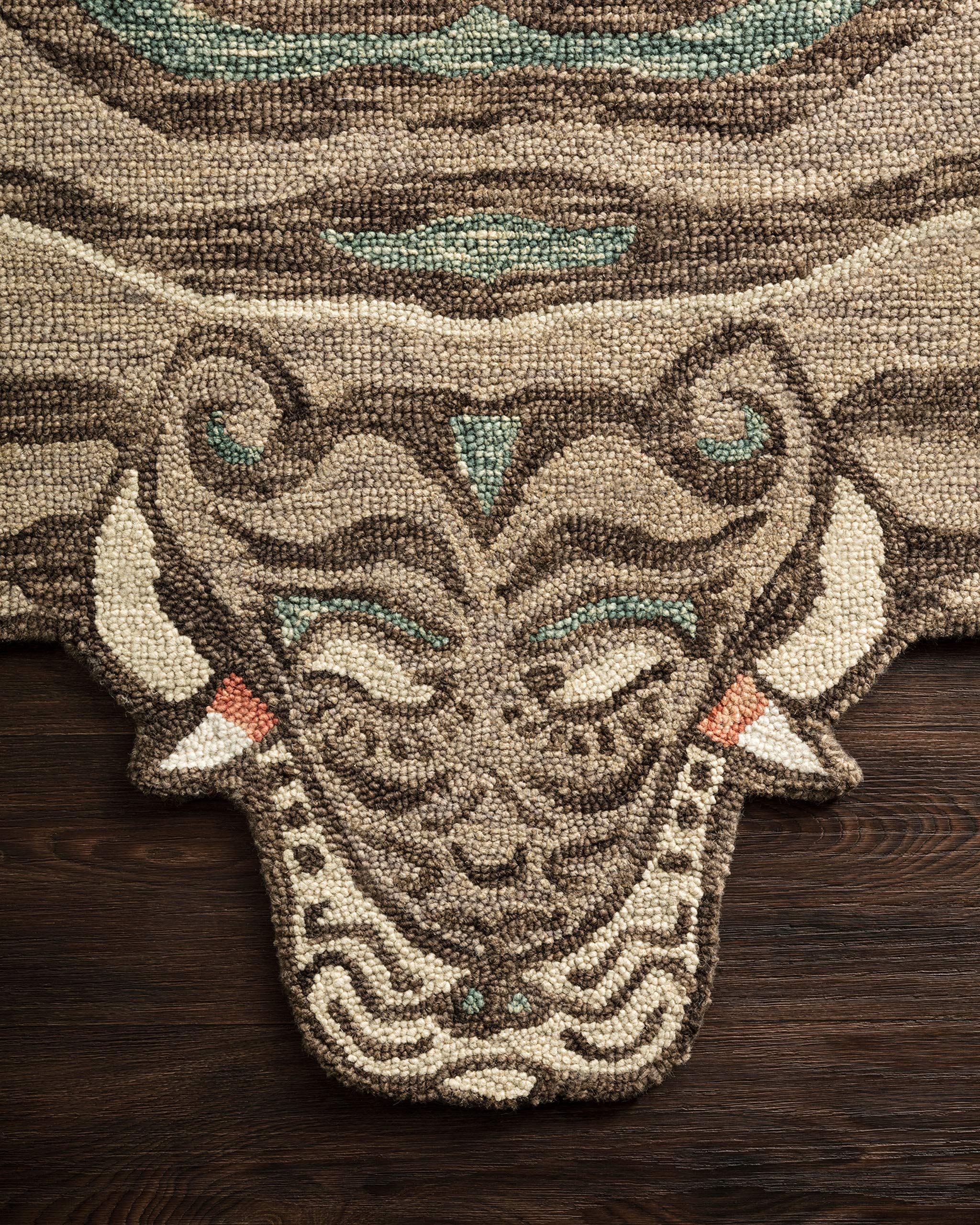 Loloi Justina Blakeney x Loloi Feroz Collection FER-04 Berry 4'-0" x 6'-0" Accent Rug