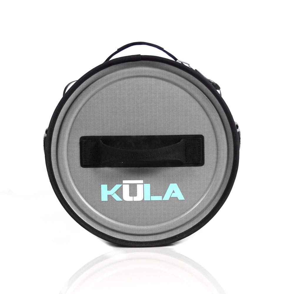 KULA Softy 2.5 Gallon Lightweight Cooler with Strong Insulation HD Construction Watertight Zipper Closure Heavy Duty Softshell with Attached Carry Strap Grey