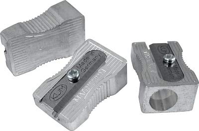Kum 400-1 Magnesium Alloy Metal 1-Layer Steel Blade Wedge Sharpener For Pencils, Finger Grooves.Creates A Clean Cut And Precisely Fine Pointed Pencil Tip.