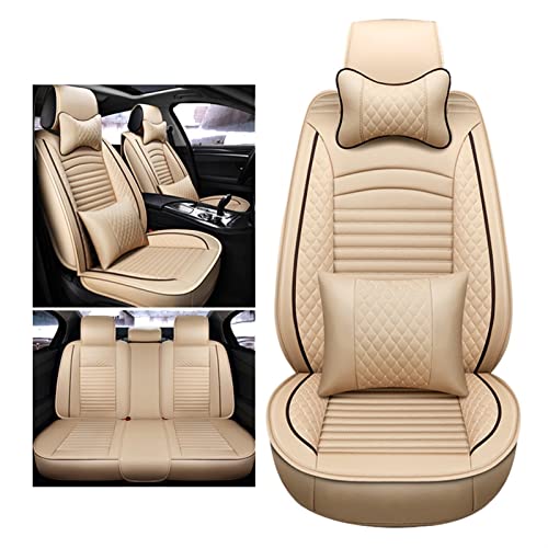 SMANNI Leather Universal auto seat Covers for DS All Models DS DS3 DS4S DS5 DS4 DS6 car Styling car Accessories auto Cushion (Color : Black White 1)