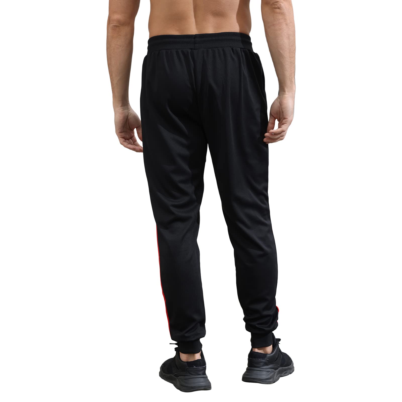 SEGANUP Mens Fashion Workout Jogger Sweatpants Gym Workout Casual with Pockets Drawstring Pants Black