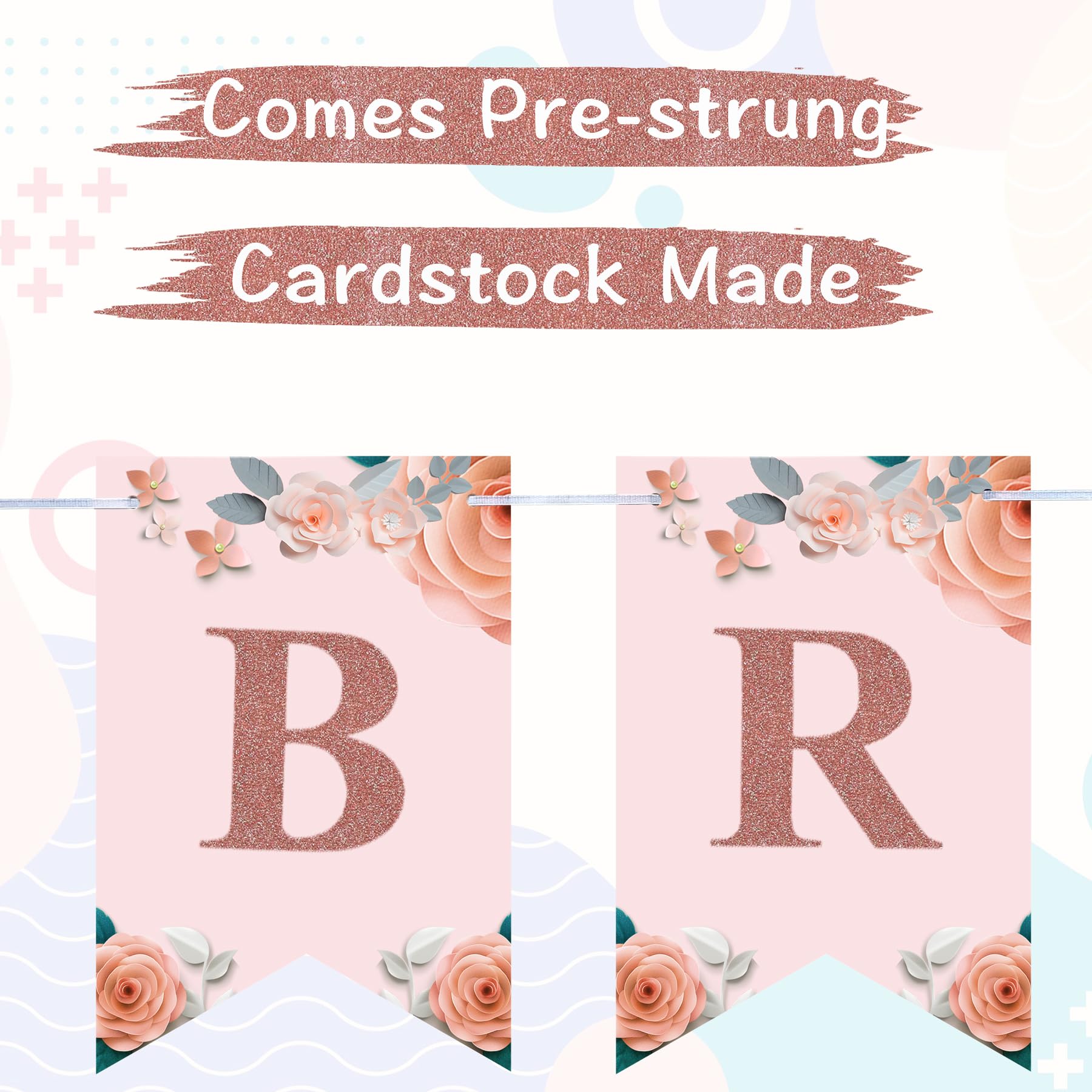 VILIFEVER Pre-Strung Bride to Be Banner for Bachelorette Bridal Shower Decorations, Bride to Be Sign for I Do Engagement Photo Backdrop Wedding Shower Decor