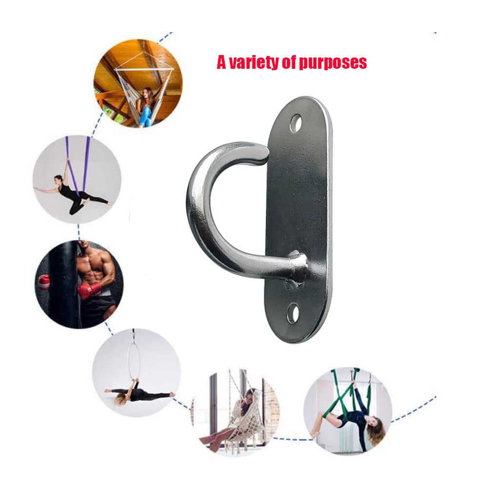 Qinwuwu Resistance Band Wall Anchor Workout Exercise Wall Mount Anchor for Suspension Strap Trainer, J-Shaped Design, Strength Training, Yoga, Home Gym, Physical Exercise