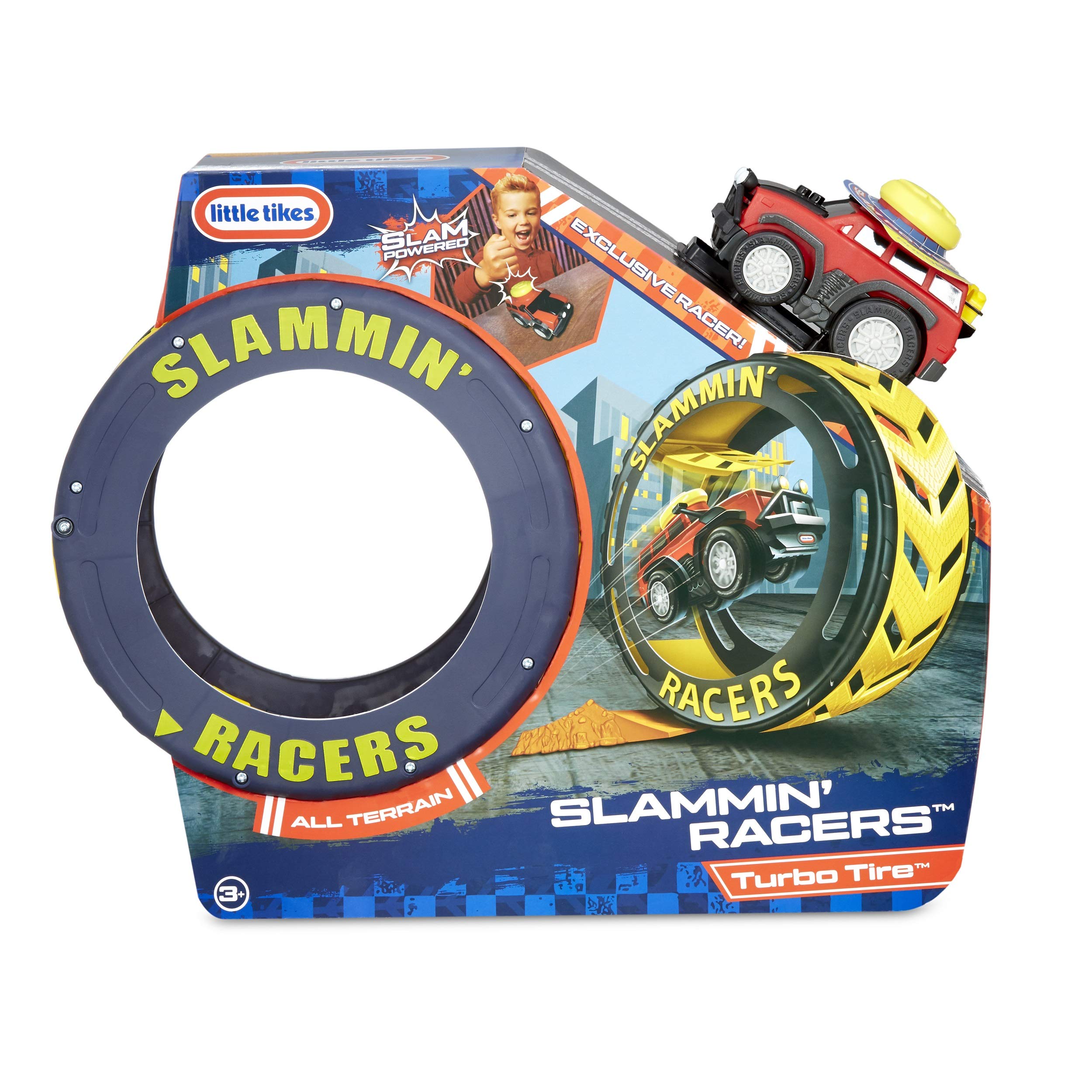 Little Tikes Slammin' Racers Turbo Tire Playset & Vehicle with Sounds