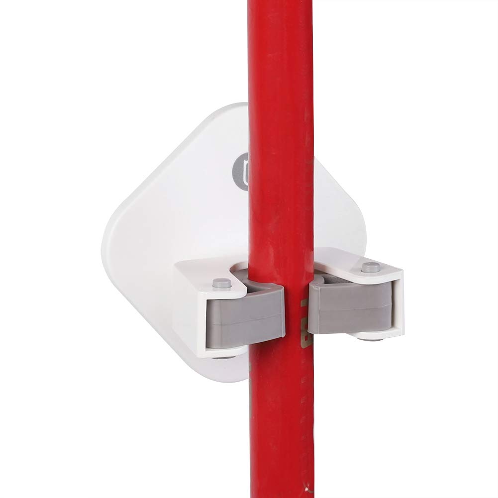 Tharyee Multifunctional Bathroom Seamless Wall Mop Hook Mop Grippers Broom Holder Hanger Rack Holder Clip for Broom