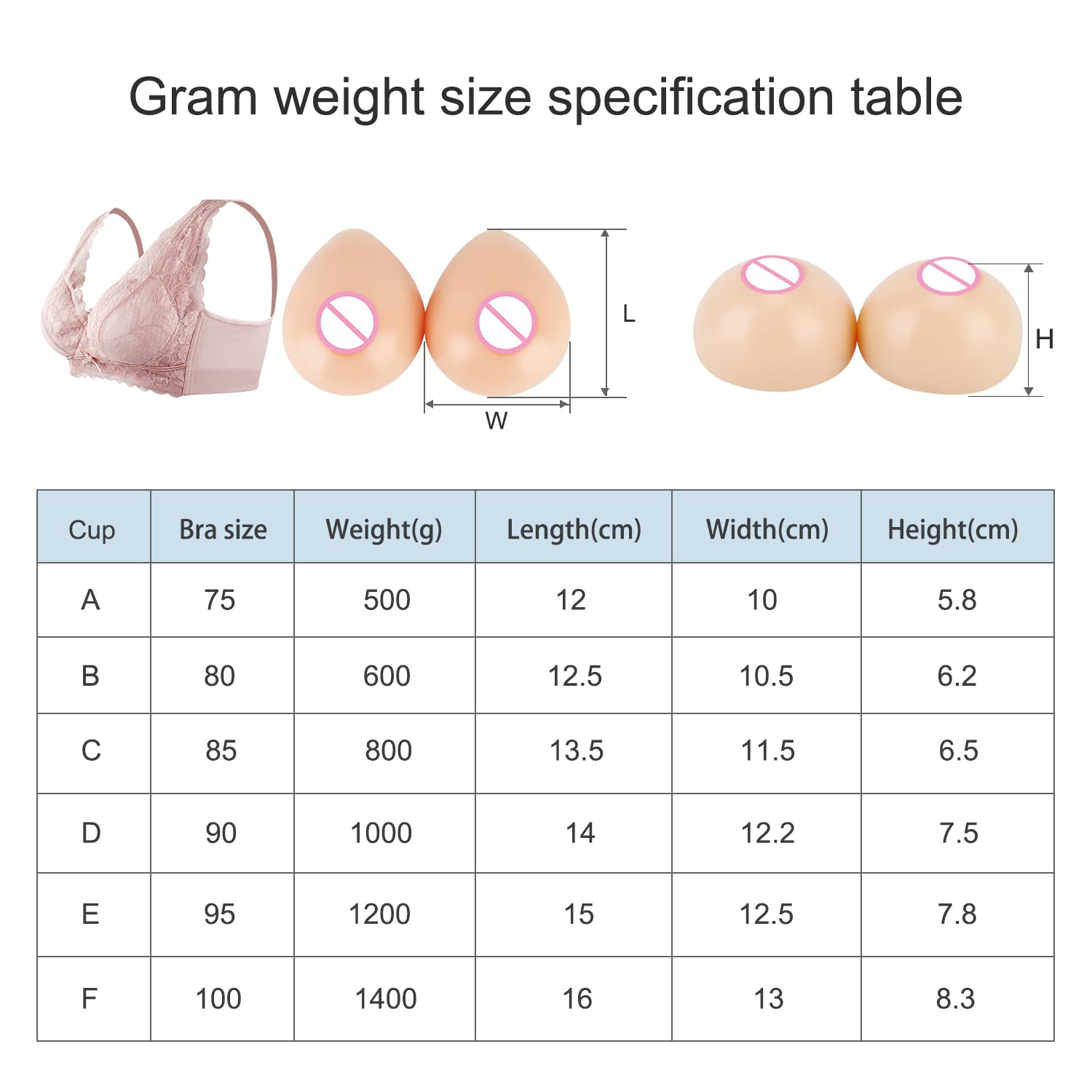 Lervanla Silicone Breast Forms for Mastectomy Transgender Cosplay