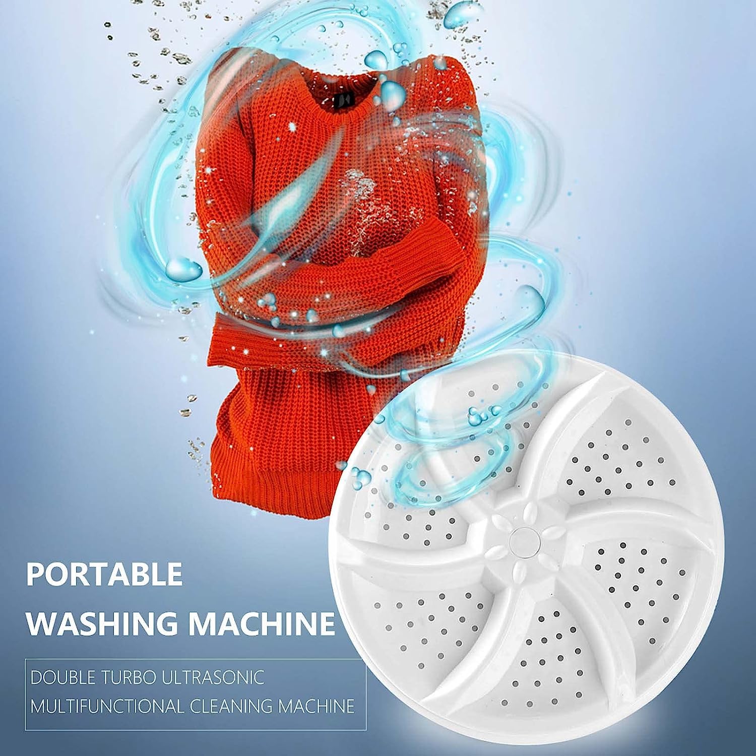Newest Version of Washing Machine - Powerful Washing Machine with Suction Cups - USB Powered Washing Machine and Dishwasher for Home, Travel, Apartments and College Classrooms