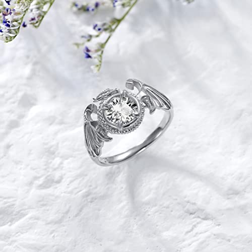 Plesitep Dragon Ring Sterling Silver Dragon Gift for Women Girl (6)
