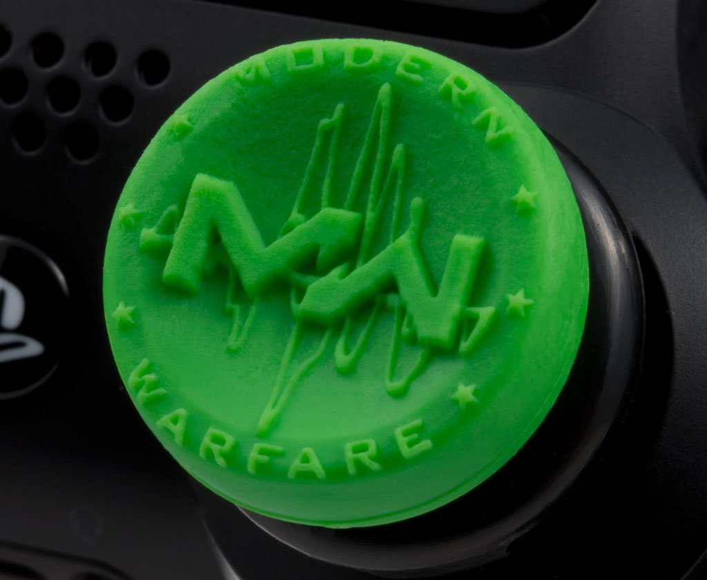 KontrolFreek FPS Freek Call of Duty Modern Warfare for Xbox One Controller | Performance Thumbsticks | 1 Low-Rise Convex, 1 High-Rise Concave | Green