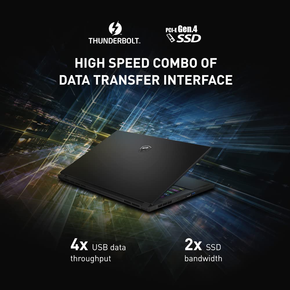 MSI Stealth GS66 Gaming Laptop: Intel Core i9-12900H, GeForce RTX 3070 Ti, 15.6" 360Hz Display, 32GB DDR5, 1TB NVMe SSD, Thunderbolt 4, Cooler Boost Trinity+, Win 11 Home: Core Black 12UGS-025