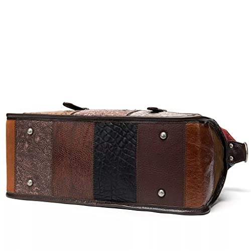 SAWQF Leather Handbag Women's Large Capacity Messenger Bag Women's Multicolor Shoulder Bag