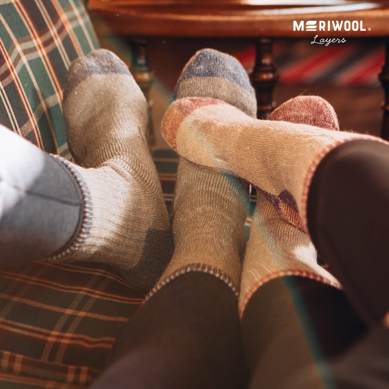 MERIWOOL Merino Wool Hiking Socks for Men and Women – 3 Pairs Midweight Cushioned – Warm n Breathable (X-Large, Navy)