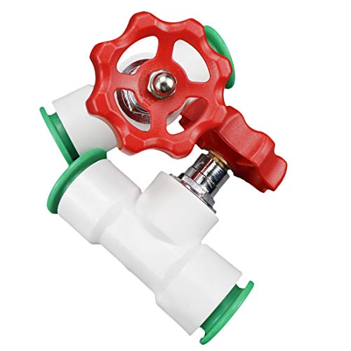 Meprotal 2pcs 1/2 PE Quick Connect Pipe Shut-Off Valves Water Pipe Fittings Fit for 20mm Pipe Diameter