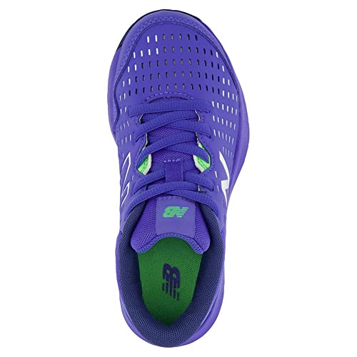 New Balance Kid's 696 V4 Tennis Shoe, Victory Blue/White, 5 Big Kid