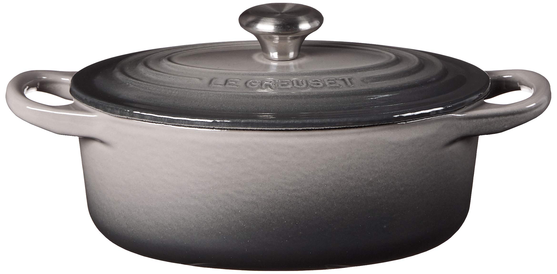 Le Creuset Enameled Cast Iron Signature Oval Dutch Oven, 1 qt., Licorice (Matte Black Interior)