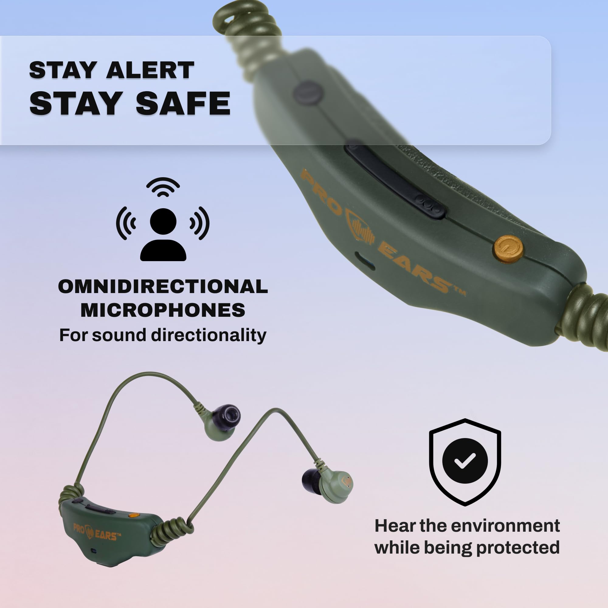 Pro Ears Stealth 28 Ear Plugs for Shooting, Electronic Ear Protection for Shooting, Shooting Earbuds, Shooting Ear Buds, Hearing Protection, Shooting Hearing Protection