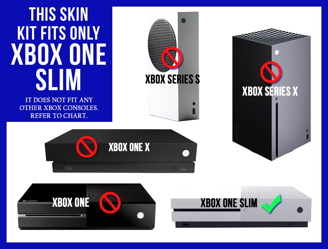 Lime Chrome Mirror - Vinyl Decal Mod Skin Kit by System Skins - Compatible with Microsoft Xbox One Slim (XB1 Slim)