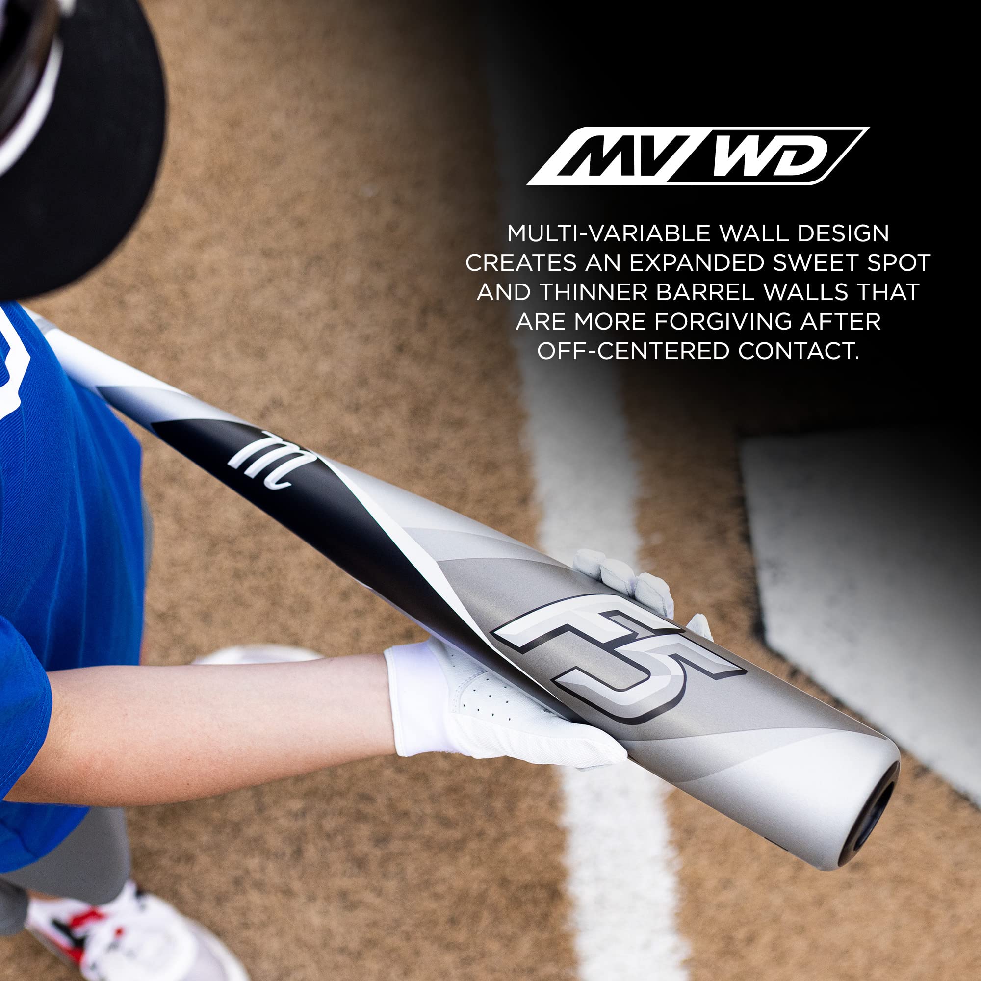 Marucci boys Senior League Baseball Bat, Silver/Gray/Black, 32 27 OZ US