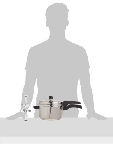 Prestige 4L Alpha Deluxe Induction Base Stainless Steel Pressure Cooker, 4.0-Liter , Silver