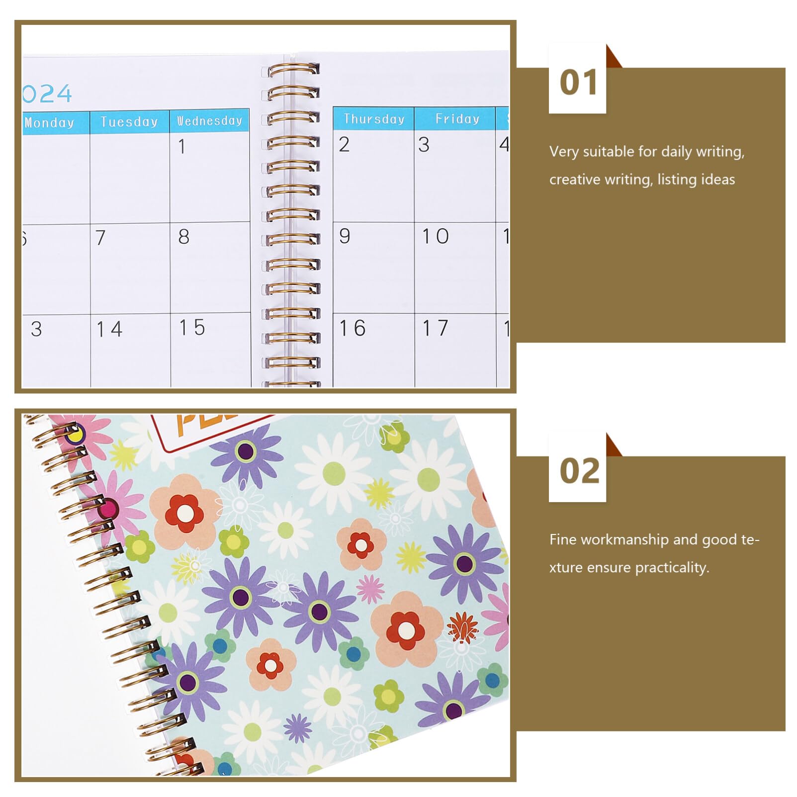 MAGICLULU Note Book Note Pads Office Writing Notebook Office Memo Pad Daily Planner Notebook Office Supply Note Supplies Home Supply Planner Pocket Planner Organizer Portable Calendar Work