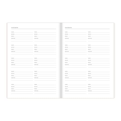 Letts of London Inspire Academic Weekly/Monthly Planner, August 2023 to July 2024, Week-to-View, Sewn Binding, Multilingual, A5 Size, 8.25" x 5.875", White (C031386-24)