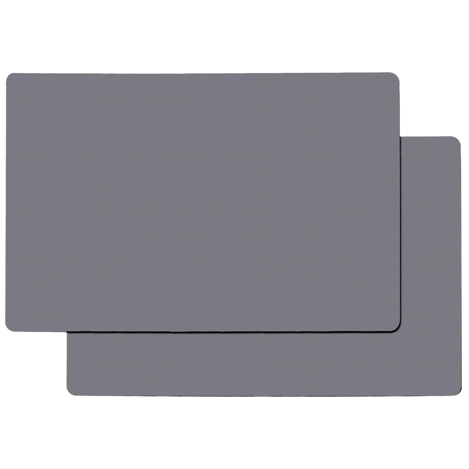 Silicone Mats for Kitchen Counter, Thicker 0.06", 25 x 17 inches Multipurpose Table Mat, Silicone Pad Desk Work Mat, Nonstick Nonskid Heat-Resistant Pad, Placemat, Dark Gray, 2PCS