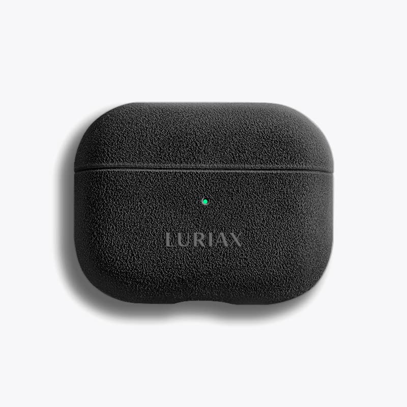 Luriax Alcantara Suede AirPods Pro 2 Case - Black Caviar