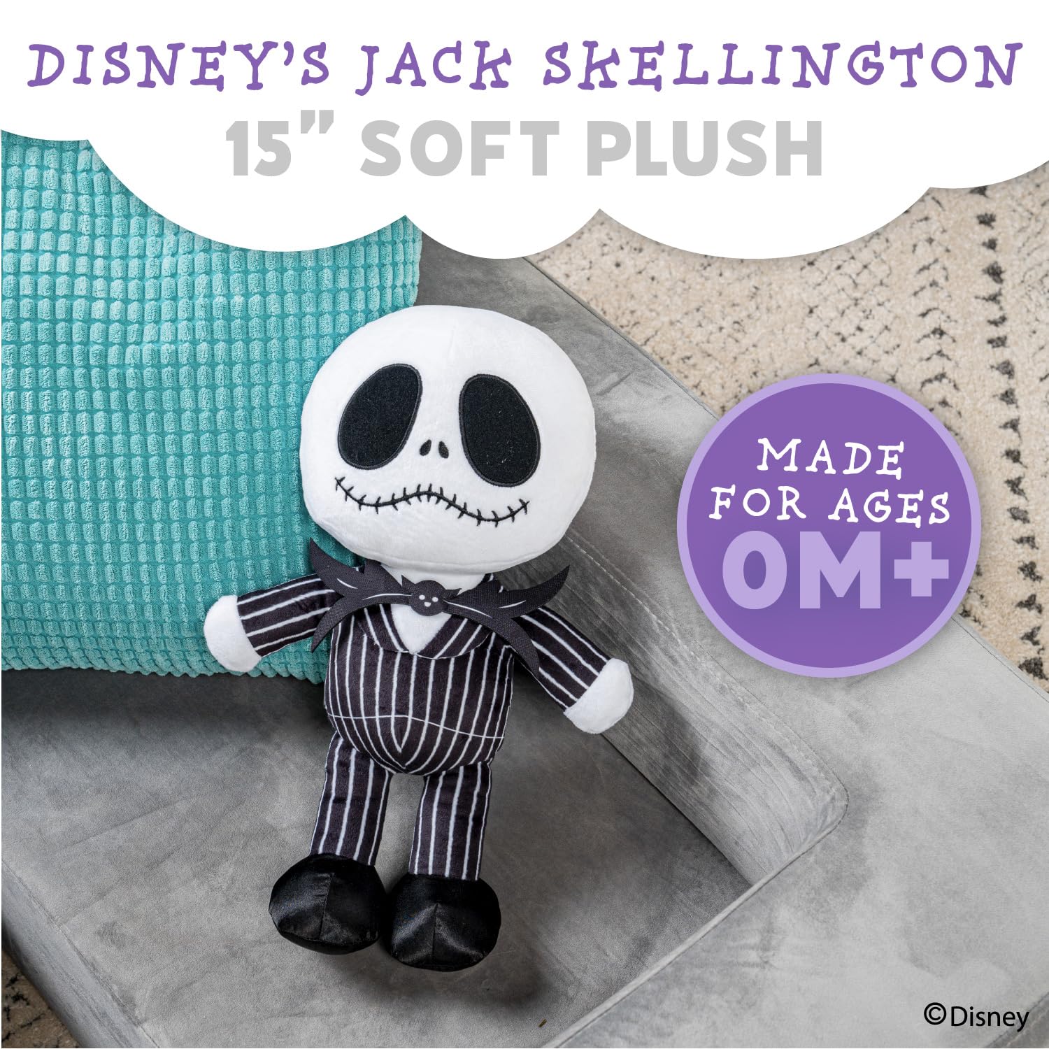 KIDS PREFERRED Disney Baby The Nightmare Before Christmas Jack Skellington 15 inch Stuffed Animal Plush Toy