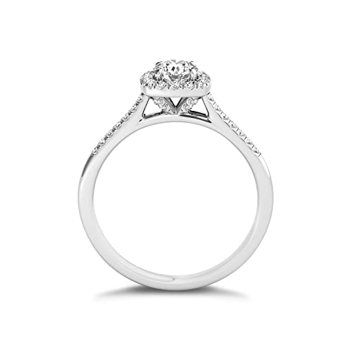 LONAGO 0.5ct Moissanite Solitaire Engagement Ring 925 Sterling Silver Personalized Custom Name Wedding Band Cushion Cut Ring for Women (9)