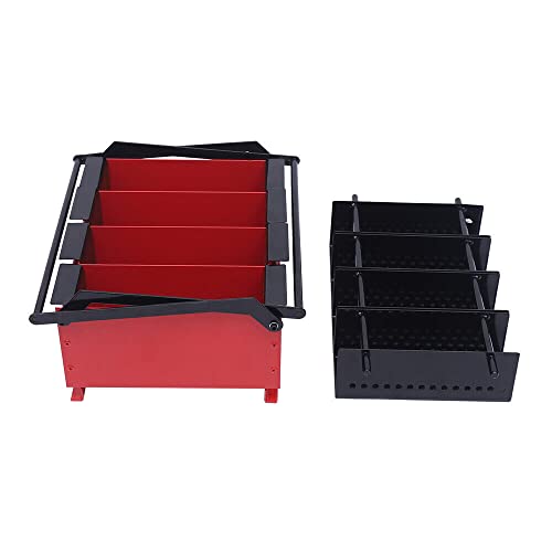 Newspaper Clumping Press, Brick Briquette Machine Paper Log Fire Free Eco Recycle Newspaper Fuel Block for Heating Fire Stove Home Tool for Indoor Outdoor Home Garden Newspaper (Red)