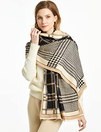 Scarfs for Women Pashmina Shawl Wrap for Evening Dressing Winter Thick Warm Knit Scarf Blanket Open Front Poncho Cape