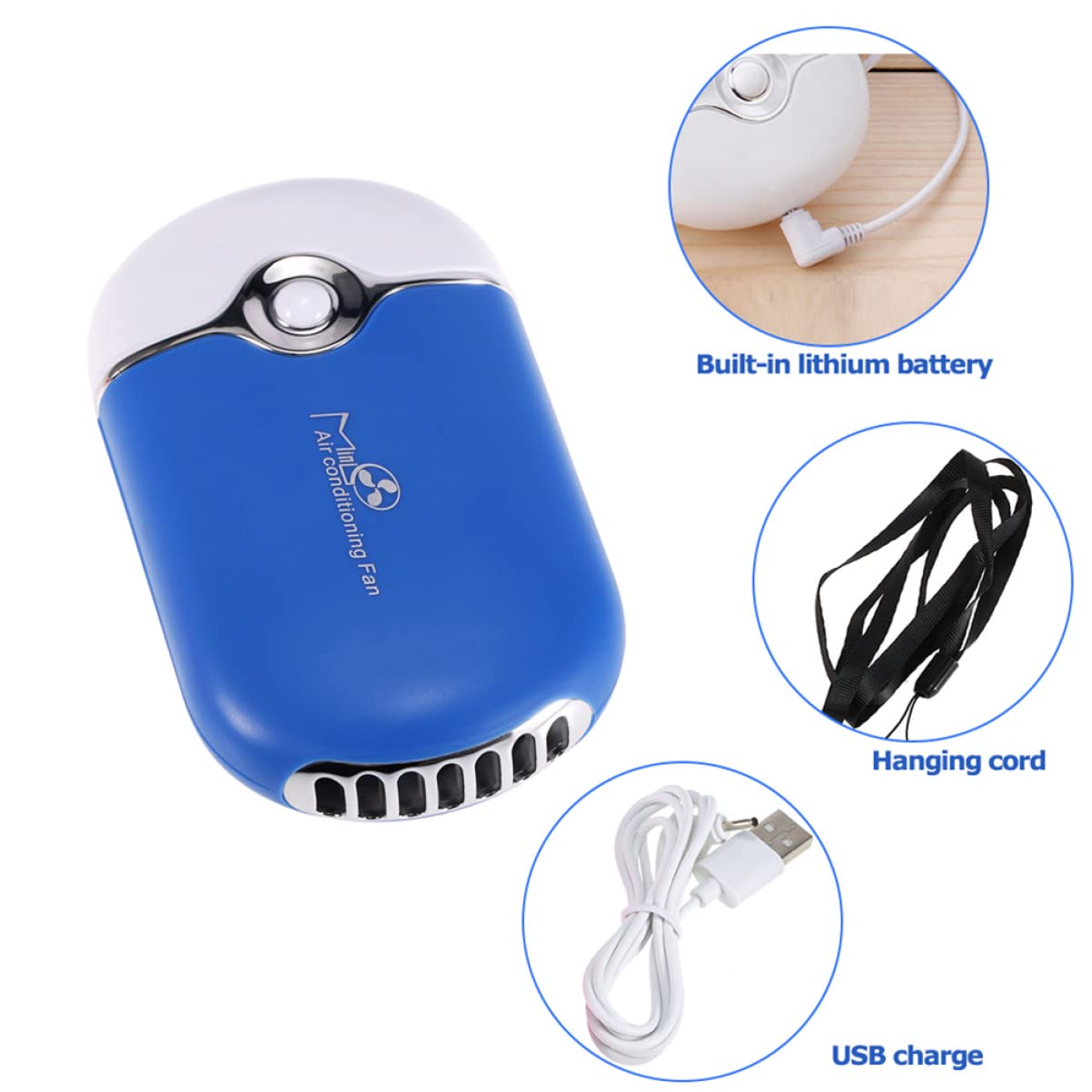 SOLUSTRE Fans 2pcs Blower Blue Eyelash Air Mini Fan Dryer Extension Quick Conditioning for Usb