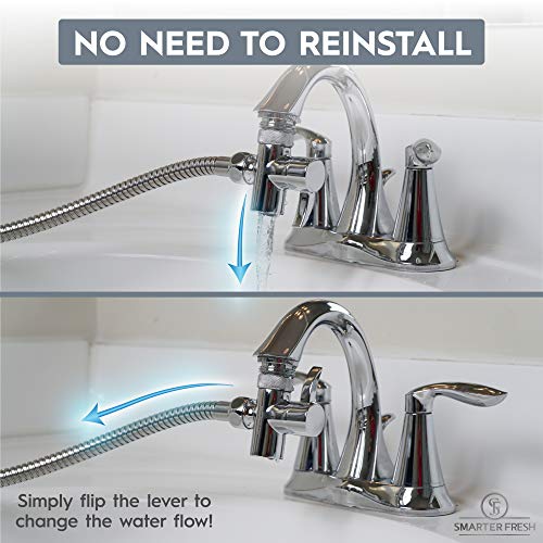 SmarterFresh Faucet Diverter Valve With Aerator and Male Threaded Adapter, Faucet Adapter for Hose Attachment, Faucet Connector for Water Diversion