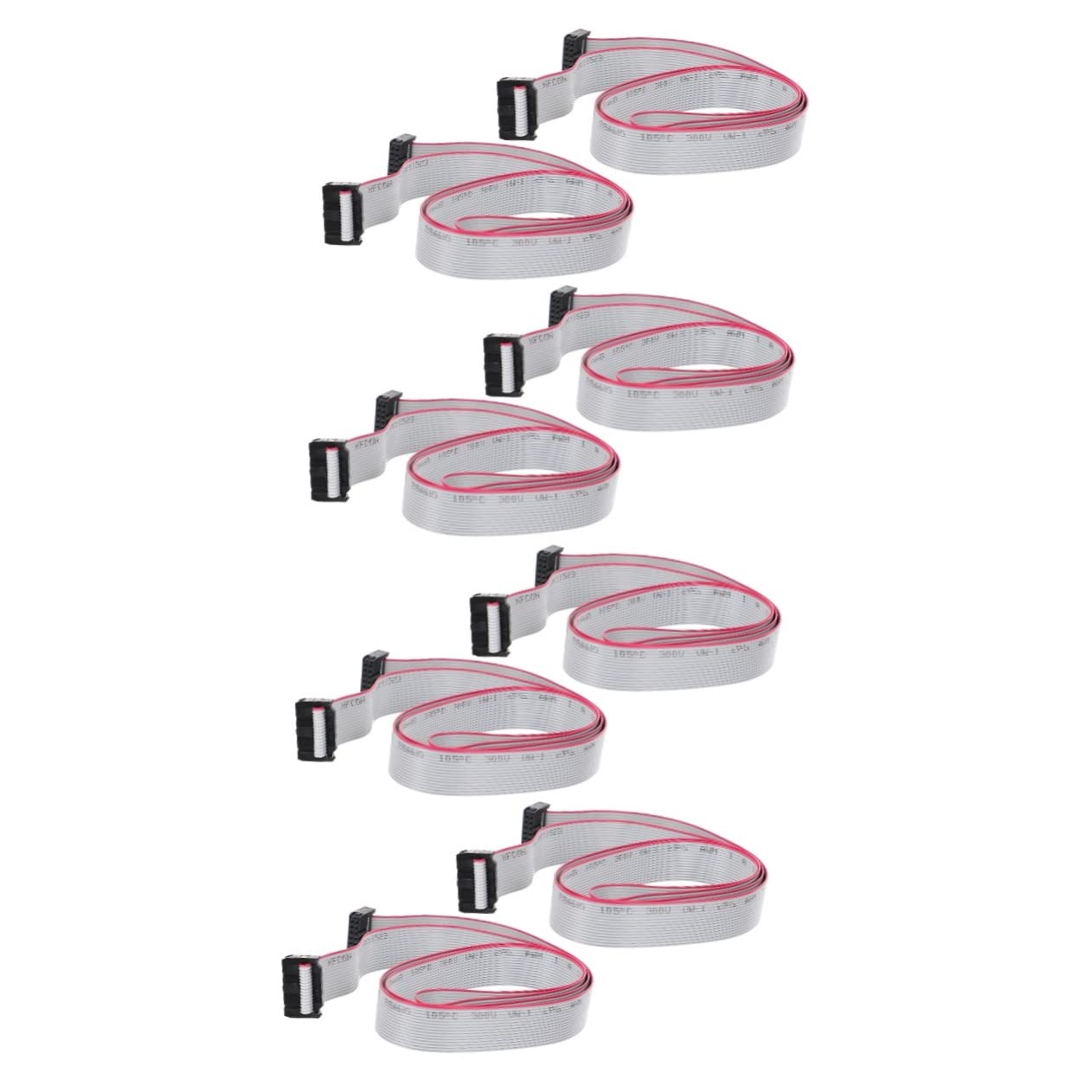 VILLCASE 8 pcs Cable IDC 16 Pin Connector IDC Ribbon Connector IDC Cord IDC Wire IDC Connector 16 Pin Wire Gray Wire Flat line Ribbon tinned Copper Wire
