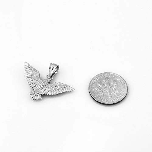 LA BLINGZ Sterling Silver Falcon Eagle DC Charm Pendant