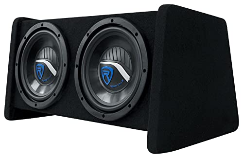 Rockville RV208P Dual 8" 800w Car Audio Subwoofers in Vented Sub Enclosure Box,Black