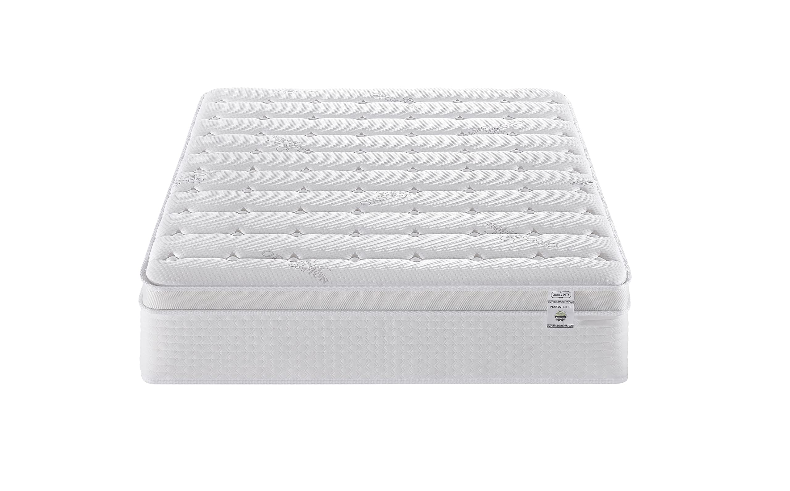 King Size Mattress - 16 Inch Cool Memory Foam & Spring Hybrid Mattress with Breathable Cover - Comfort Plush Euro Pillow Top - Rolled in a Box - Oliver & Smith