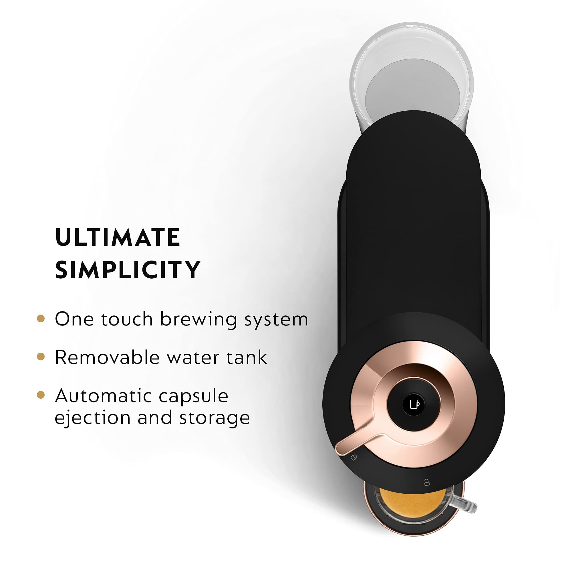 Nespresso Vertuo Next Coffee and Espresso Maker by De'Longhi, Deluxe Matte Black Rose Gold (Renewed)