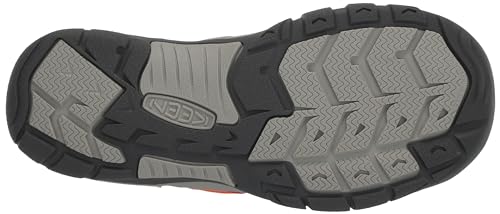 KEEN Newport H2 Closed Toe Water Sandals, Safety Orange/Fjord Blue, 8 US Unisex little kid