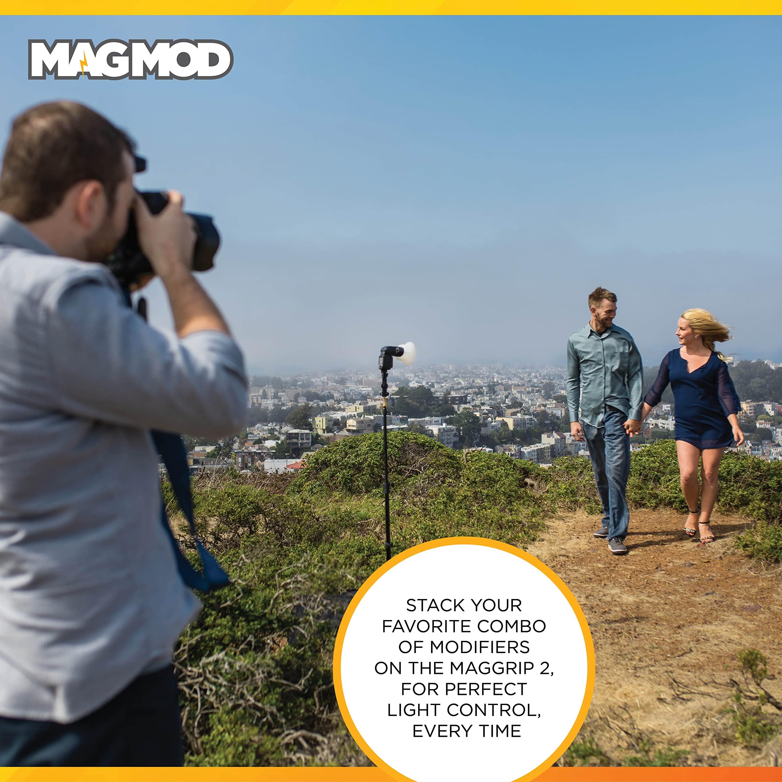 MagMod MagSphere 2 and MagGrip 2 | Camera Speedlight Flash Diffuser Bundle | Modular Camera Lighting Set | Magnetic Flash Diffuser | Photography Lighting Flash Modifier