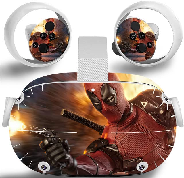 Oculus Quest 2 VR Headset and Controller Sticker - Funny Hero - Vinyl Decal Skin for VR Headset and Controller, Virtual Reality Protective Accessories