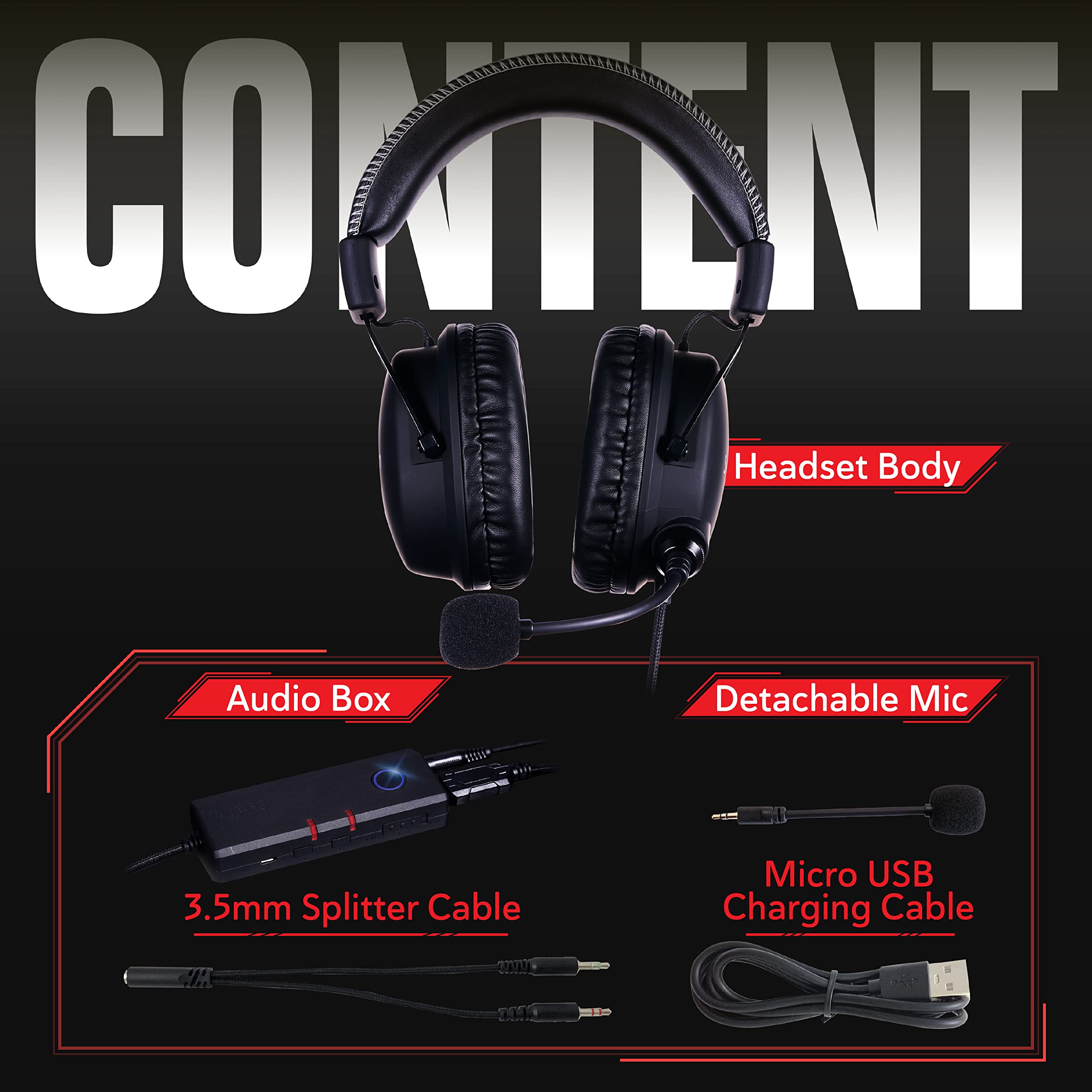 Serafim A1 Gaming Headset with Exclusive Equalizer Detachable Mic Bass Boost 3D Surround Sound for PC Xbox One Series X|S PS5 PS4 Nintendo Switch Mac iPhone Mobile 3.5mm Jack - Wired Black