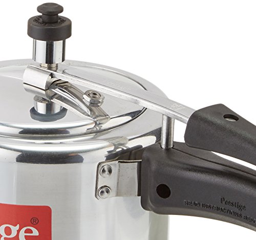 Prestige PRNPC3 Nakshatra Plus 3-Liter Flat Base Aluminum Pressure Cooker for Gas and Induction Stove, Small, Silver