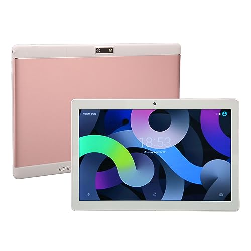 Luqeeg 10.1 Inch FHD Tablet, Dual Speakers 4G LTE Tablet 8800mAh MT6755 Deca Core for Work (US Plug)