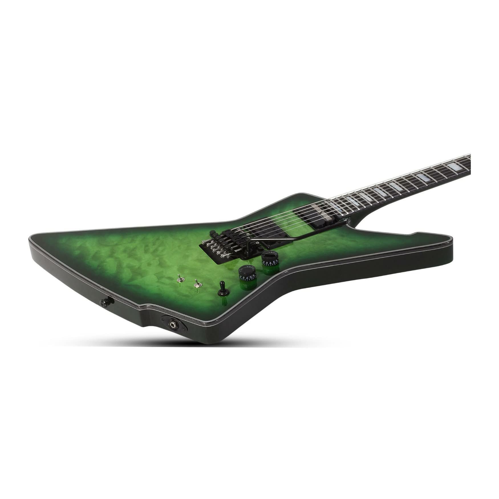 Schecter E-1 FR S Special Edition 6-String Electric Guitar (Right-Handed, Green Burst) Bundle with Clip-On Tuner and 10-Foot Guitar Cable (3 Items)