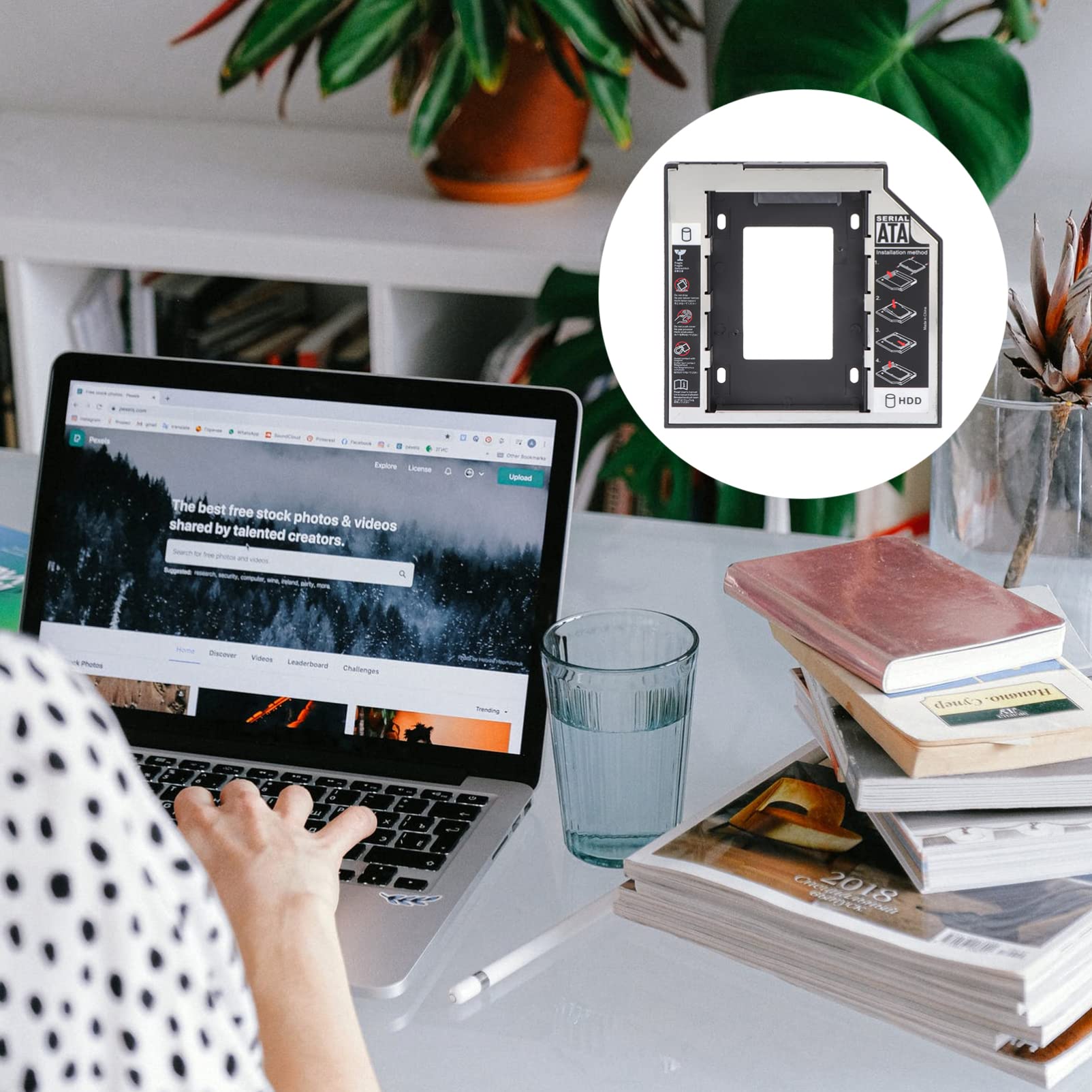 SOLUSTRE Braces 3pcs Hard Bay Ssd Machine -state Disk Case .mm Inches Drive Bracket Practical Laptop Hdd Tray Enclosure Holder Accessories Kickstand
