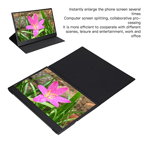 VINGVO 13.3 Inch Laptop Monitor, HD Multimedia Interface HDR 1440P IPS Portable Gaming Monitor Double Speaker for Office for Computer (US Plug)